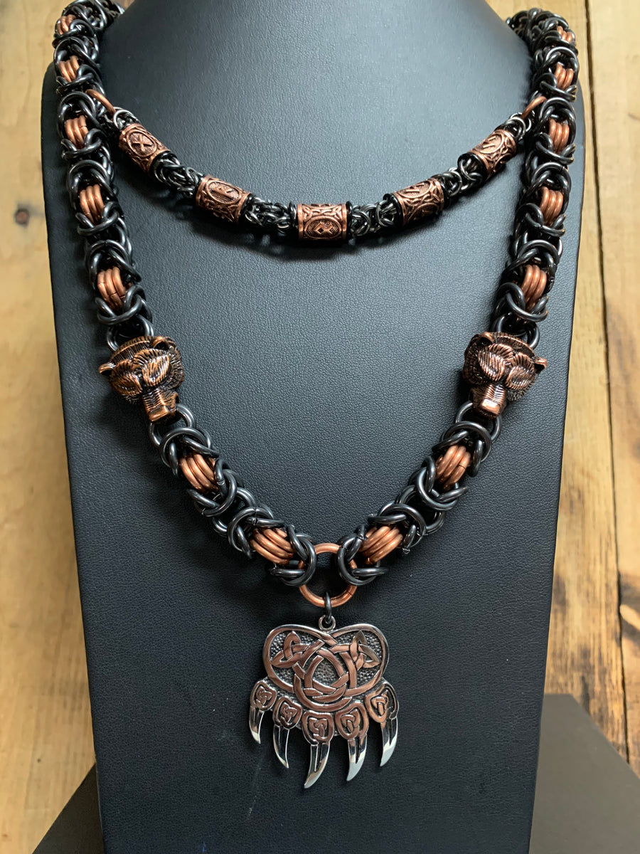 Bear claw chainmail necklace – Dark Hammer Chainmail