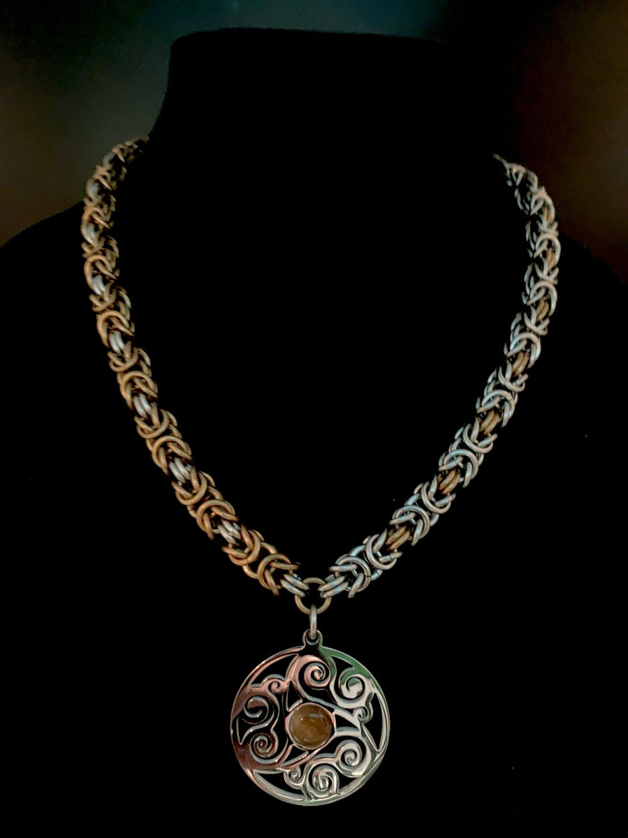 Celtic chainmail necklace – Dark Hammer Chainmail
